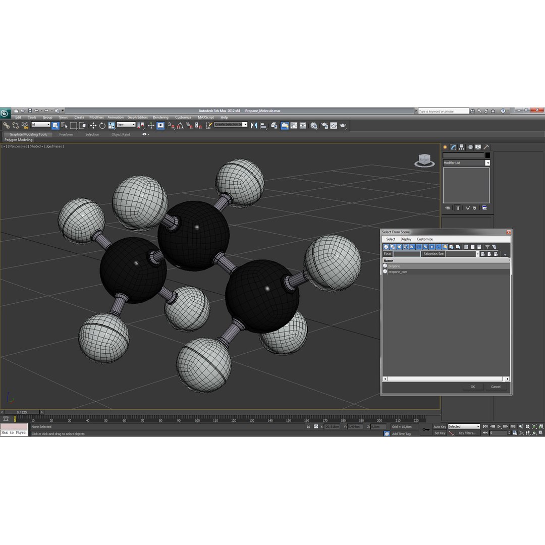 3d Model Of Propane Molecule