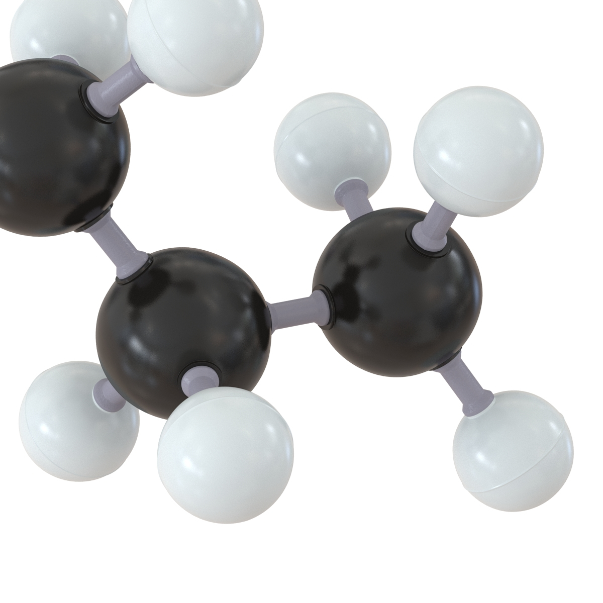 3d model of propane molecule