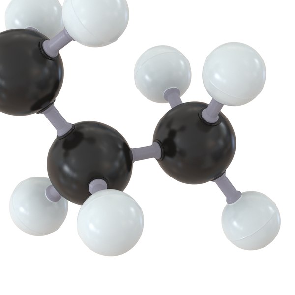 3d model of propane molecule