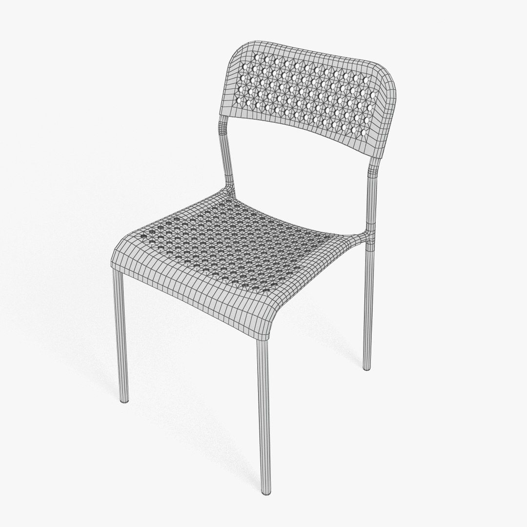 3D Model Ikea Adde Chair - TurboSquid 1353192