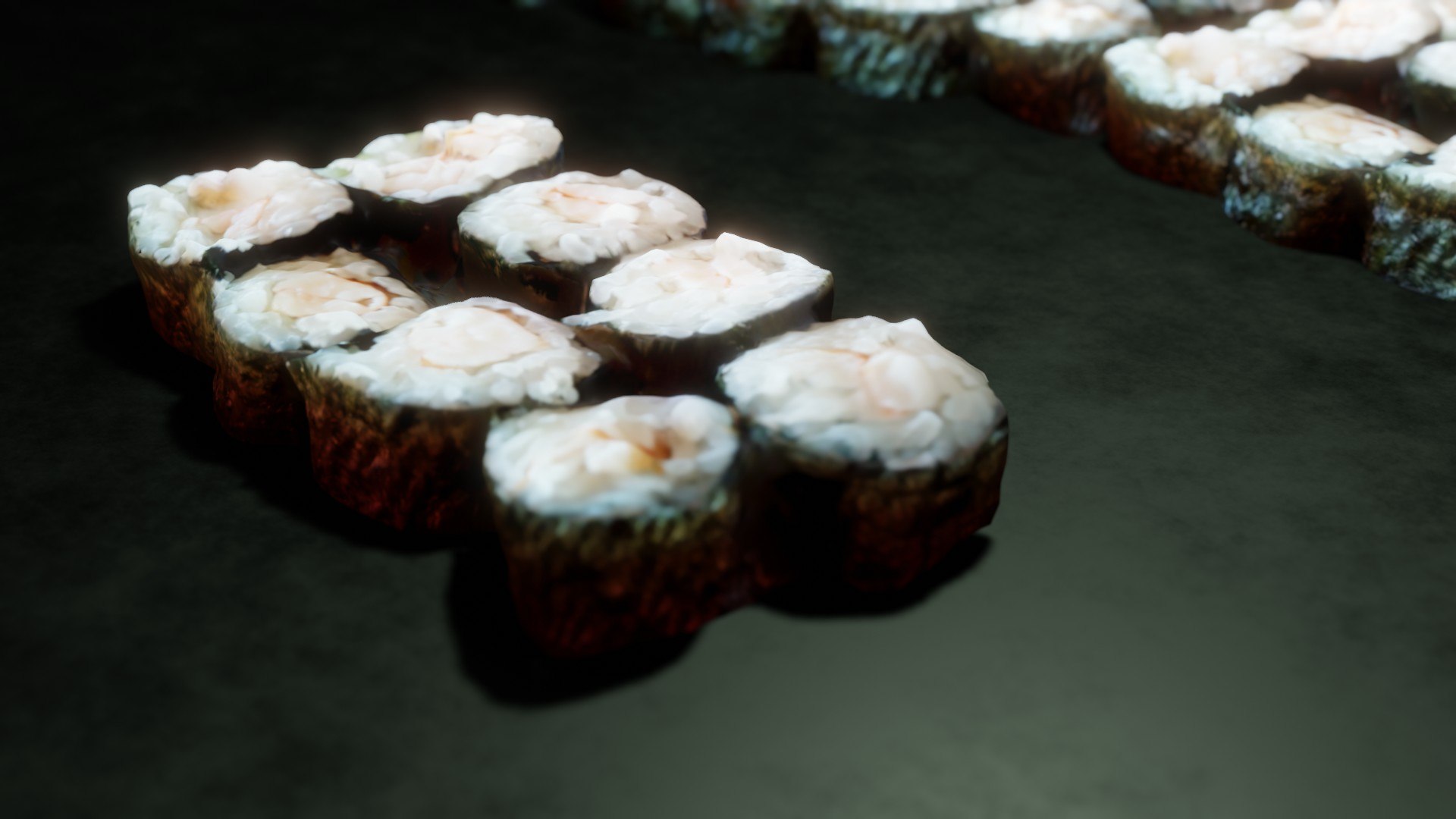 1 Sushi Black Roll 3D Model - TurboSquid 2109544