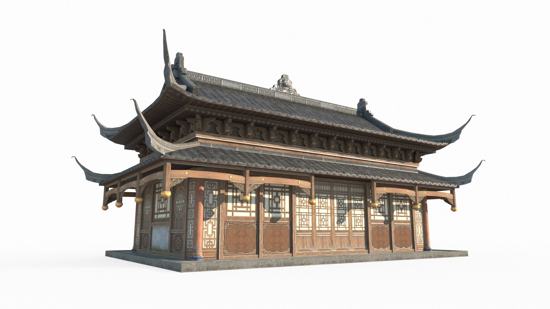 Ancient Asian Architecture Folk Housing And Study Model - TurboSquid ...
