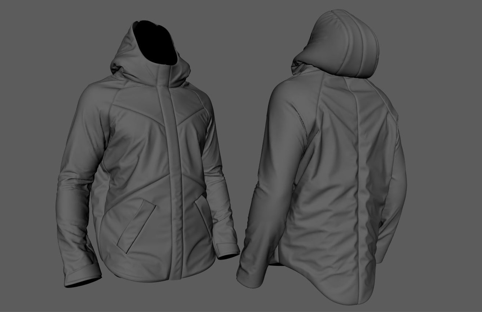 3D puffer jacket - coat model - TurboSquid 1291227