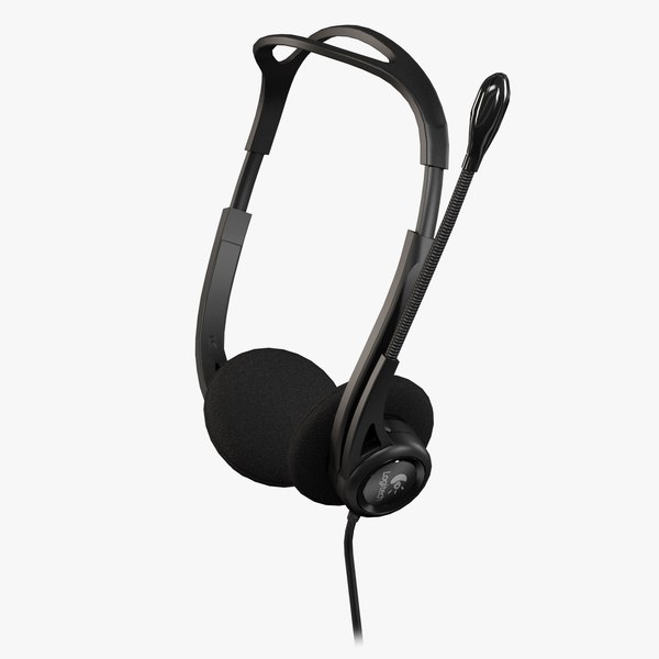 logitech pc headset 960 3d model