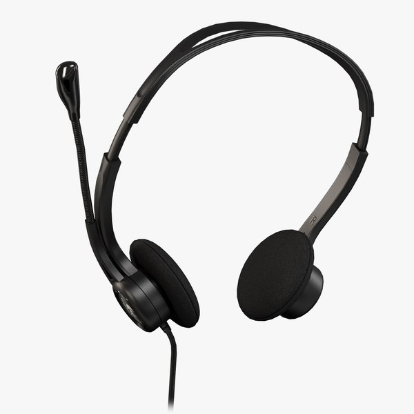 logitech pc headset 960 3d model