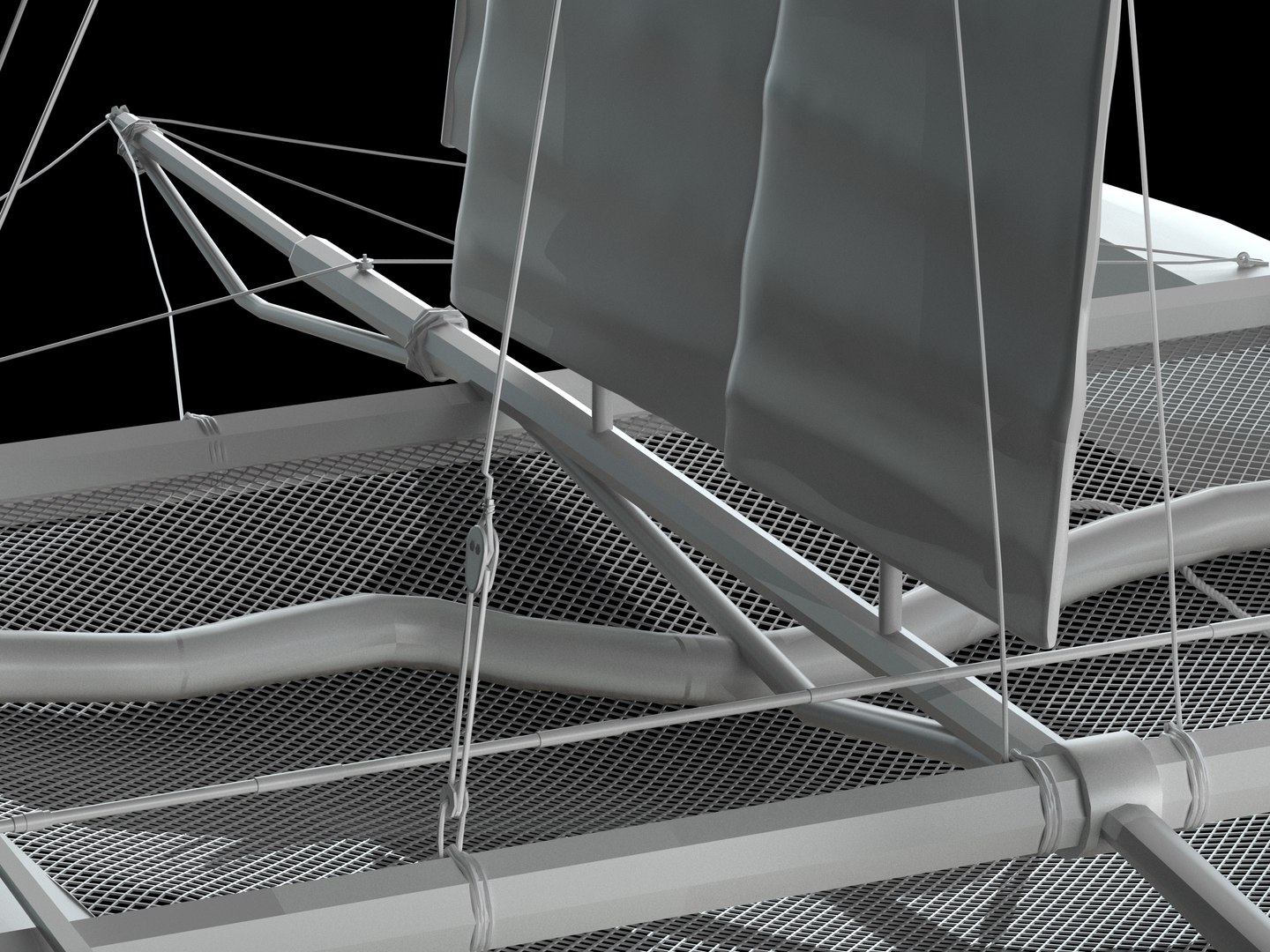 3D Catamaran Sailing Boat - TurboSquid 2355095
