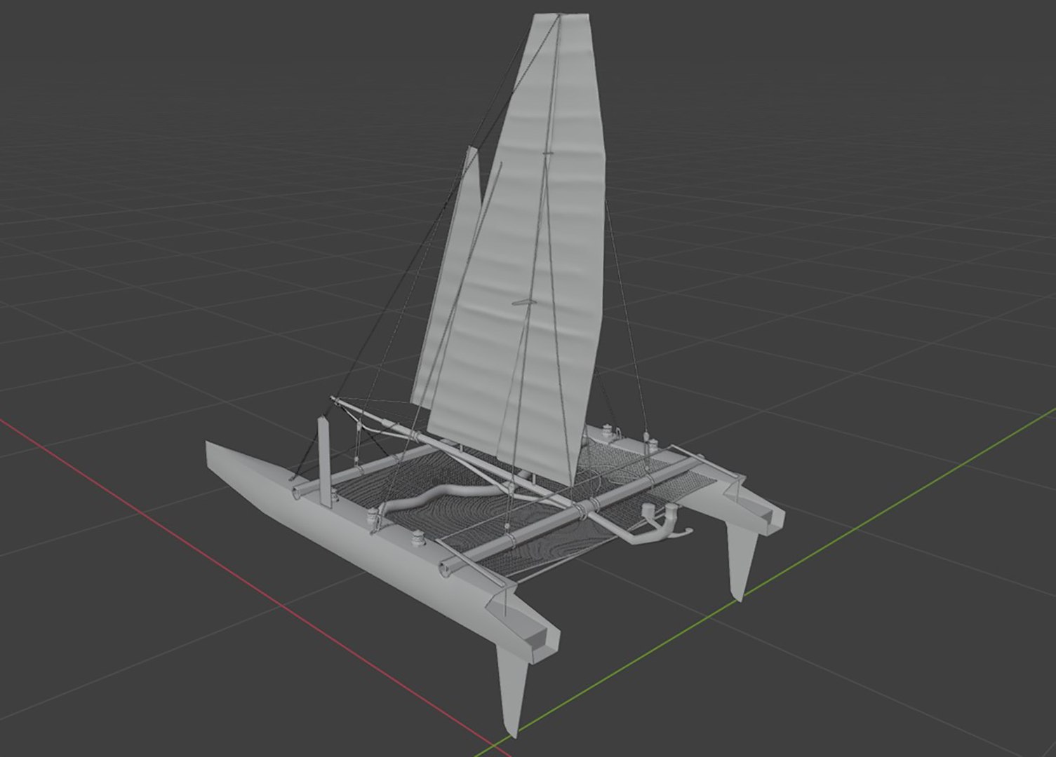 3D Catamaran Sailing Boat - TurboSquid 2355095