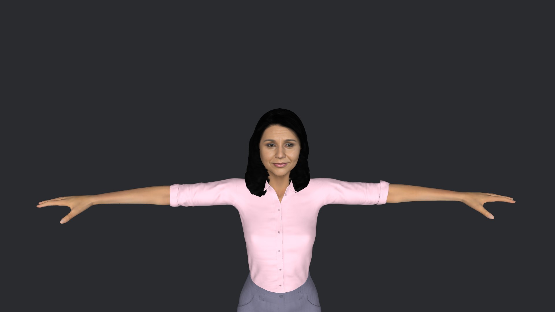 3D Model Tulsi Gabbard Hyper Realistic Full Body Fully Rigged 3D ...