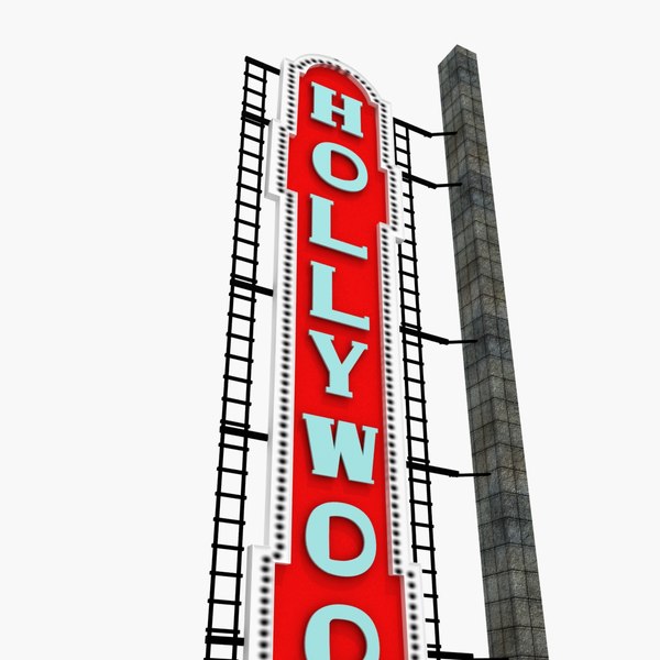 3d hollwood sign theatre portland model