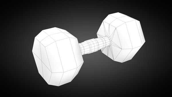 Rubber Grip Hex Dumbbells 3D model - TurboSquid 1807789