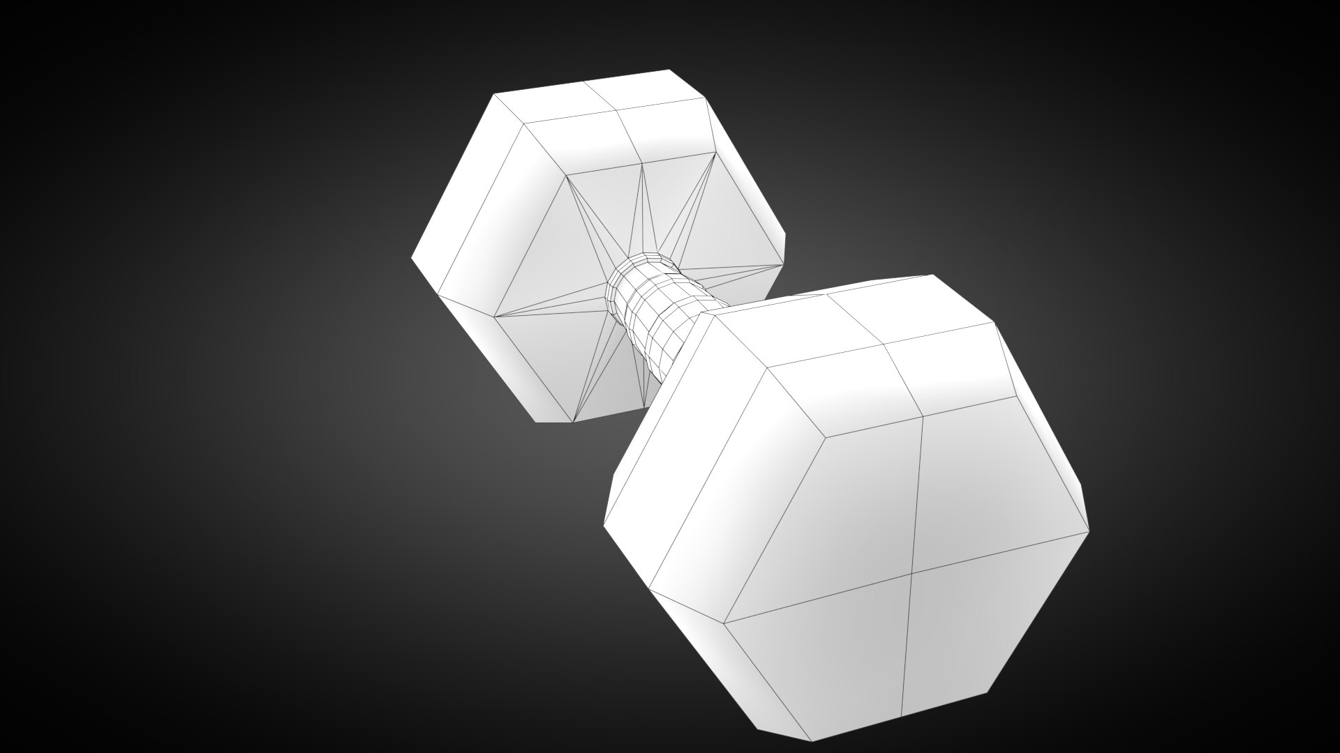 Rubber Grip Hex Dumbbells 3D model - TurboSquid 1807789