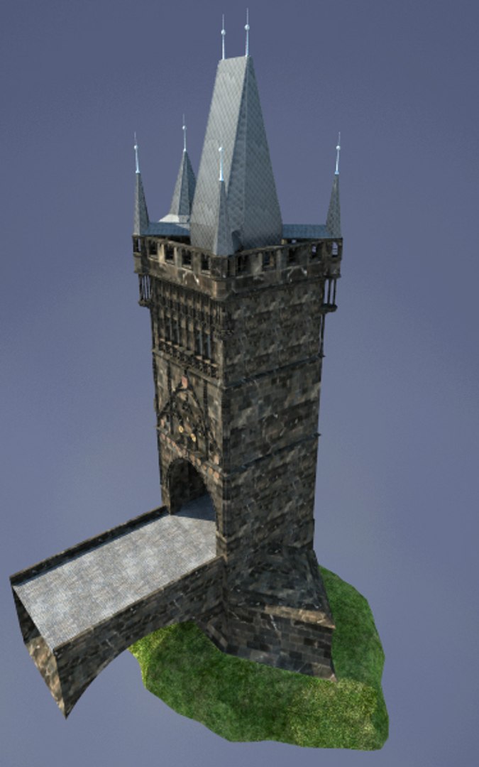 Old Town Bridge Tower 3d Model