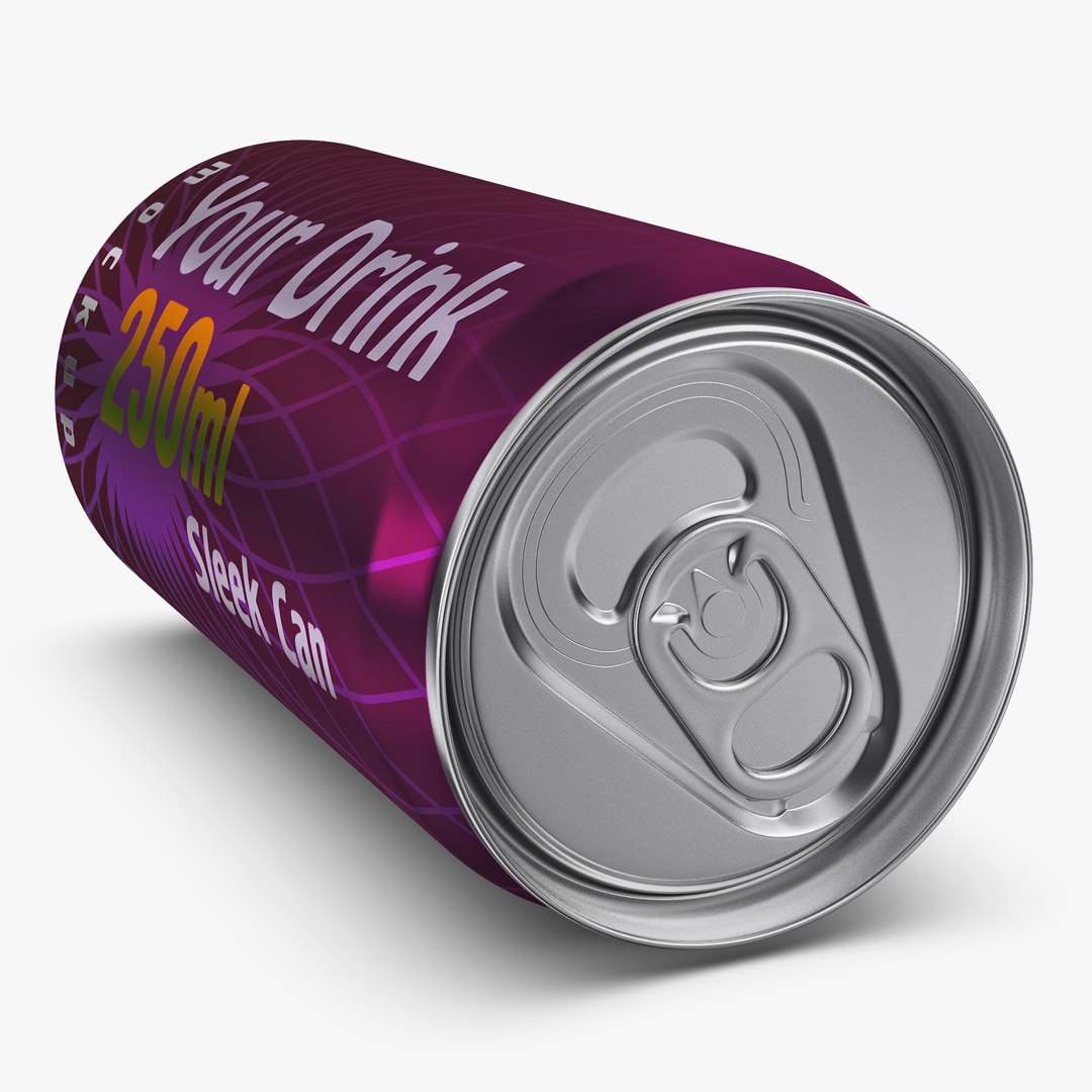 3D Aluminum Sleek Can 250ml V 2 - TurboSquid 1906889
