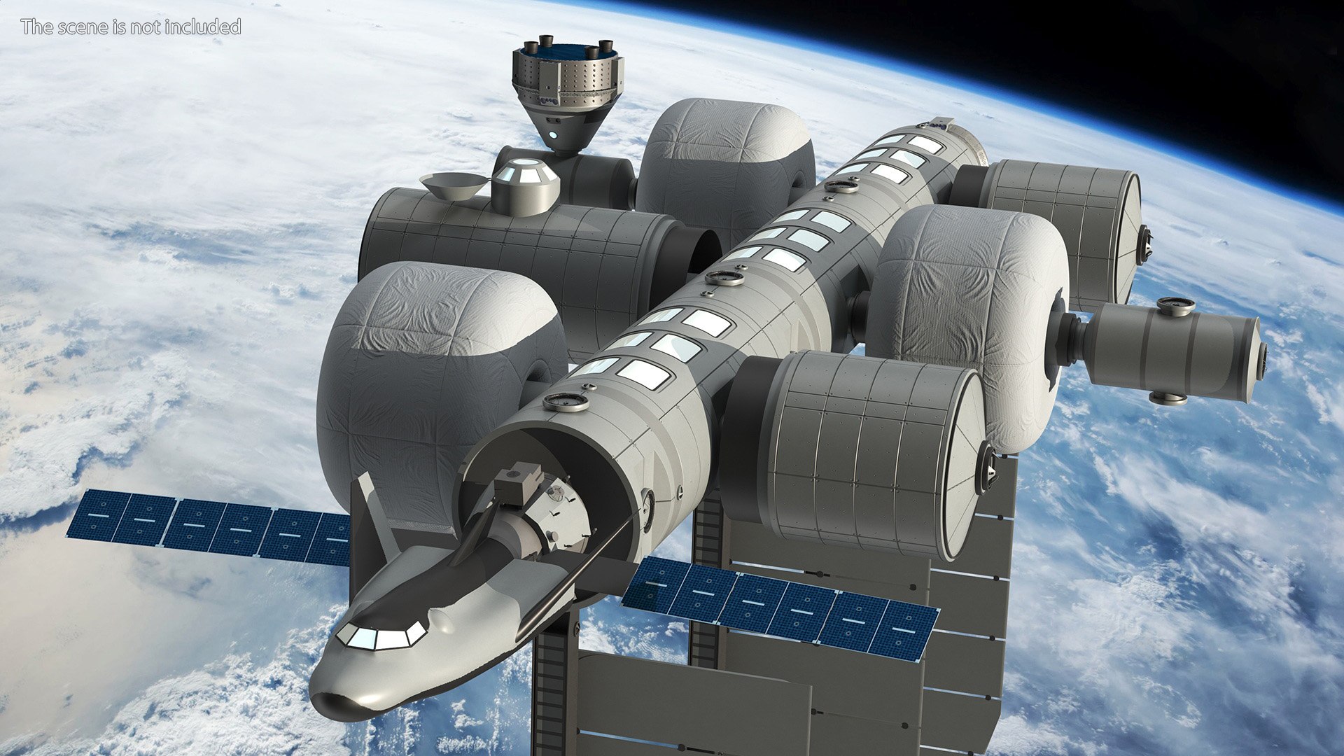 3D model Space Orbital Station Rigged for Cinema 4D - TurboSquid 2164644