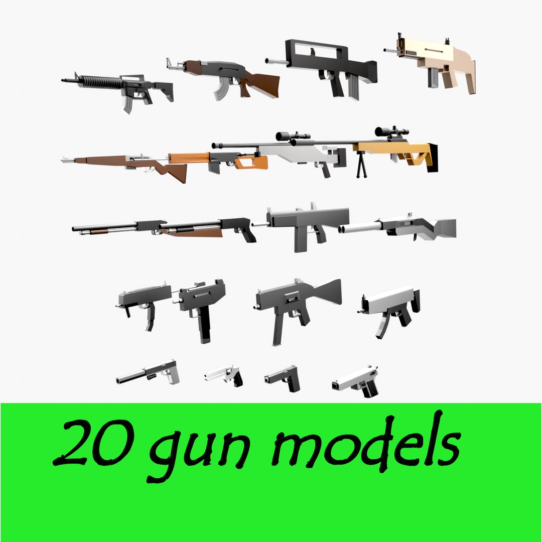 Gun models 3D 모델 - TurboSquid 2064470
