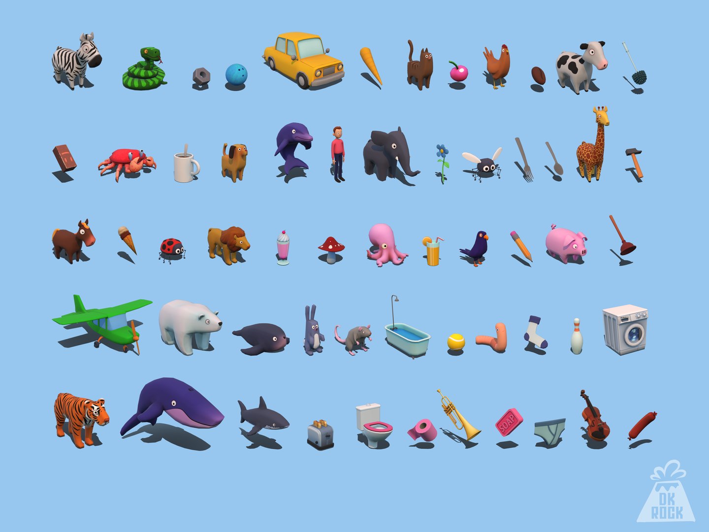 3D Model Stylised Collectible 3D Props - TurboSquid 2386285