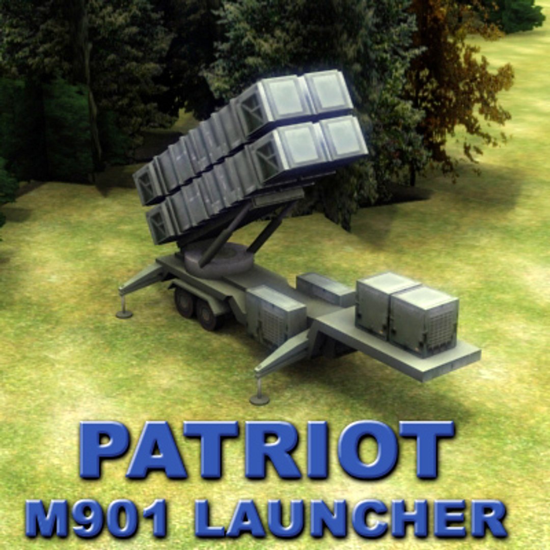 3d m901 patriot sam missile model