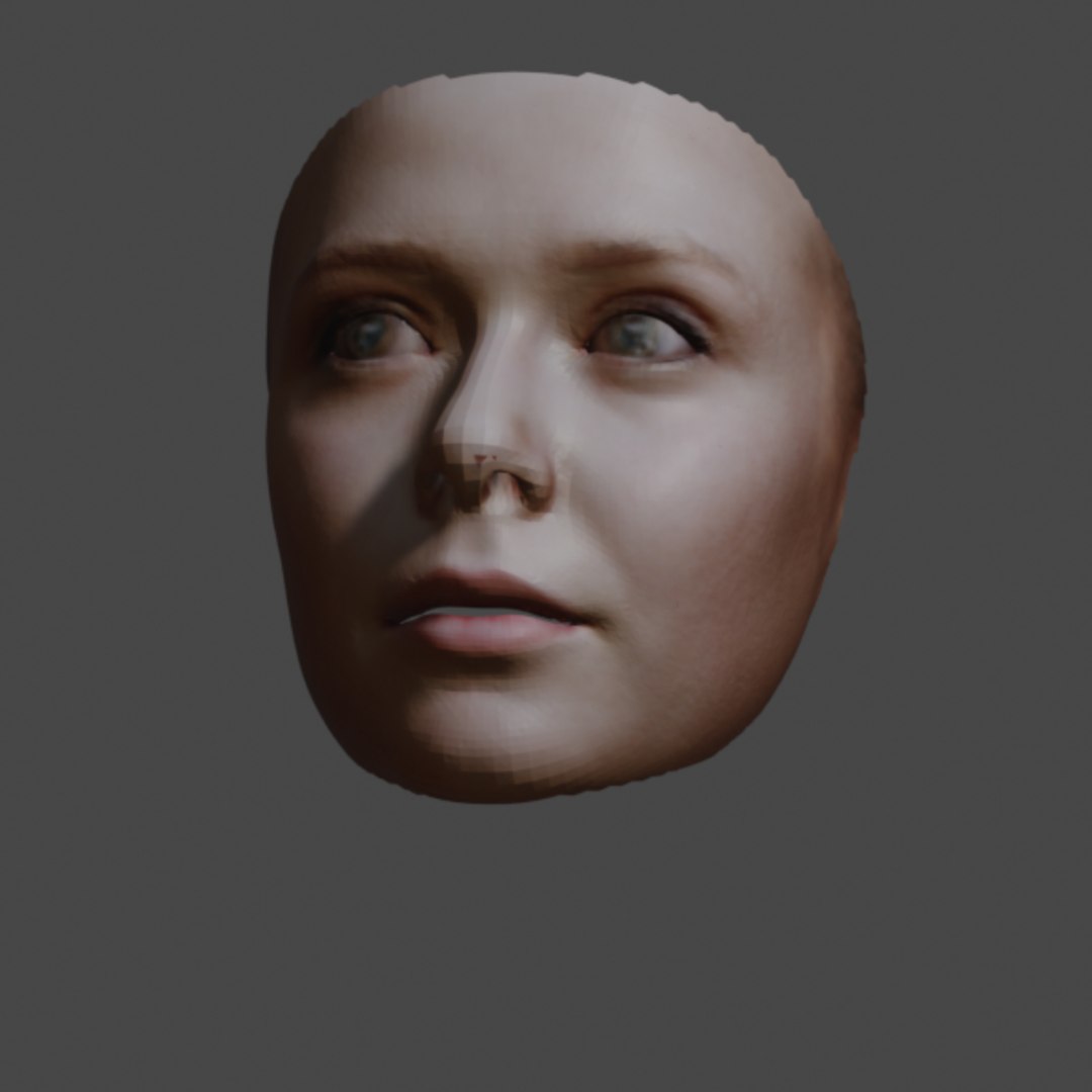 3D model Elizabeth Olsen Face - R2 - TurboSquid 1971318
