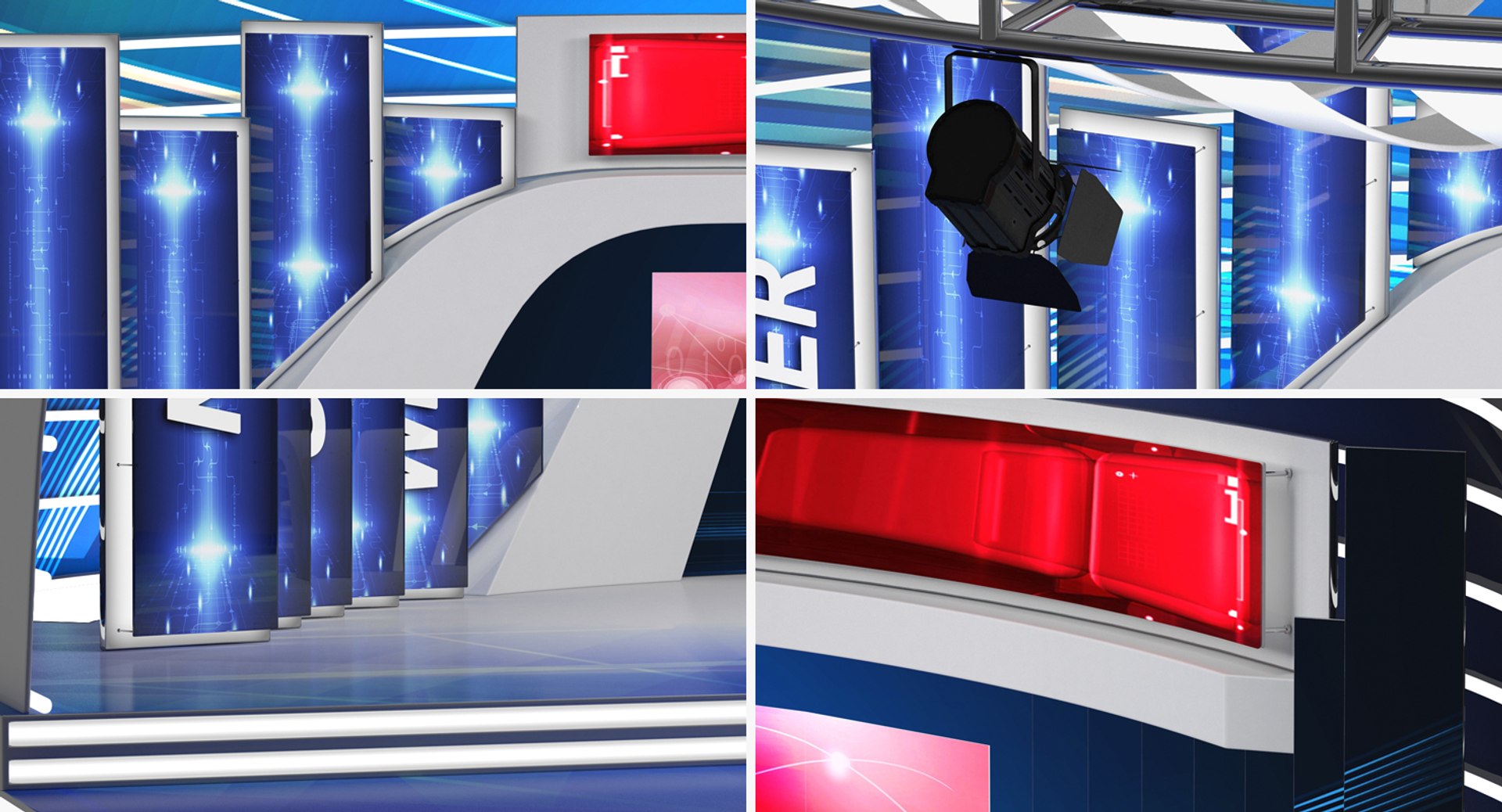 News Presenter Tv Studio Model - TurboSquid 1286634