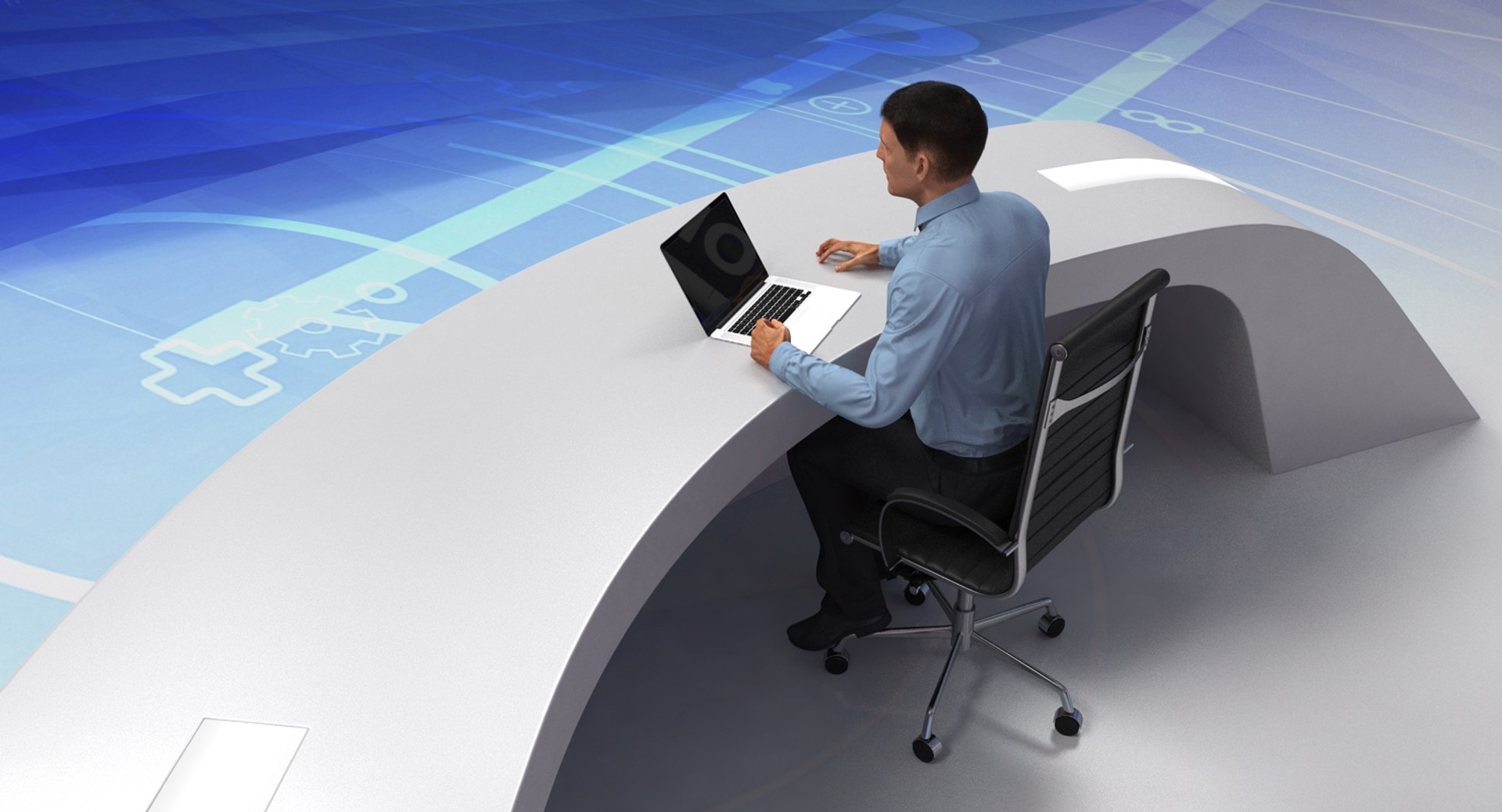 News Presenter Tv Studio Model - TurboSquid 1286634