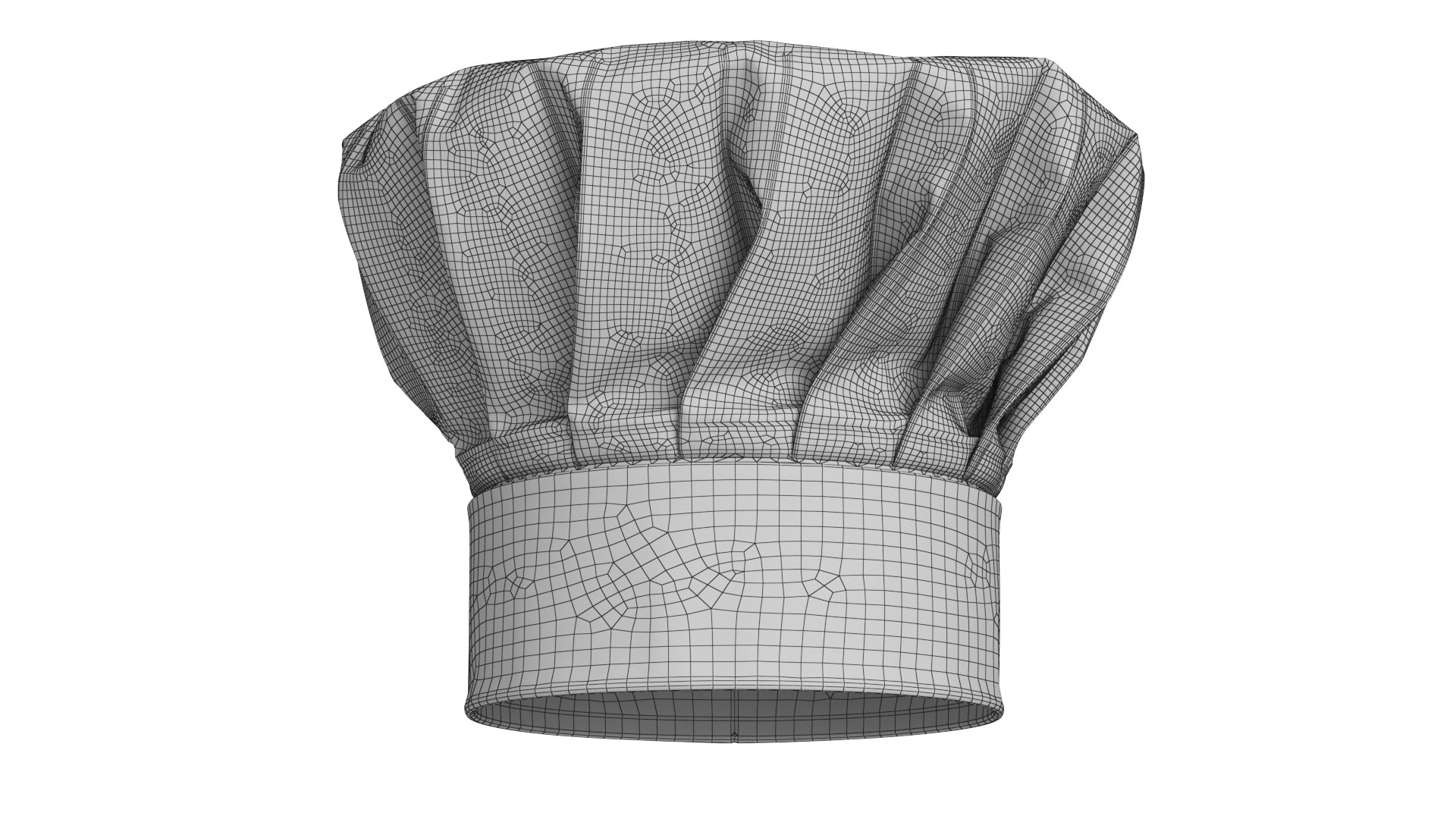 3D Chef Hat 03 White - TurboSquid 2149370