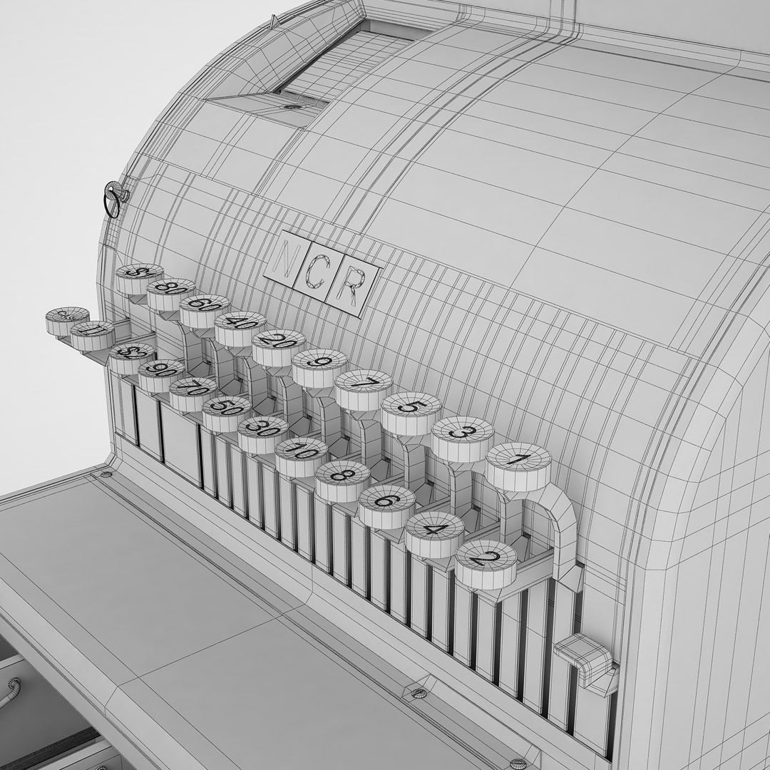 3D retro cash register - TurboSquid 1225040