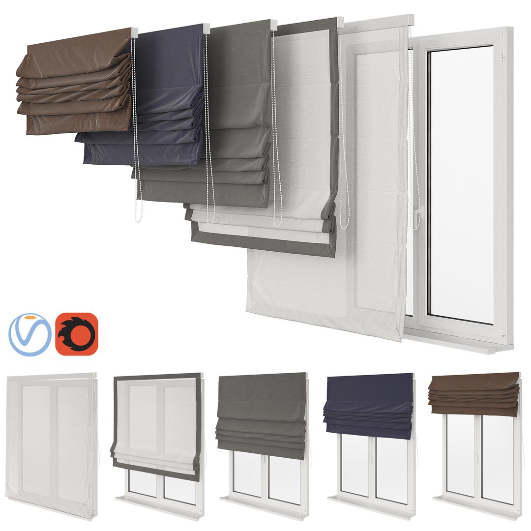 Set Roman Curtains 3D - TurboSquid 1317552