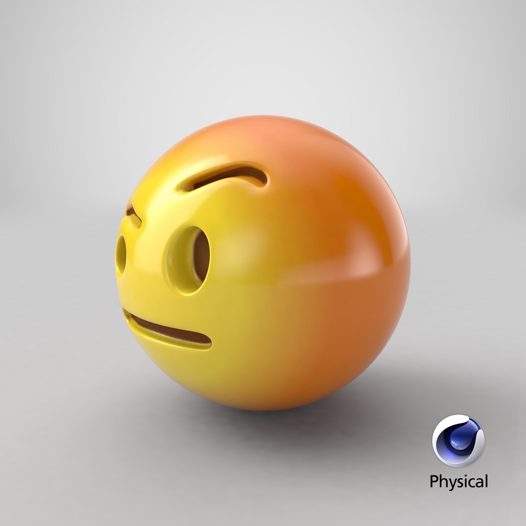 Emoji 24 Face Raised 3D - TurboSquid 1369412
