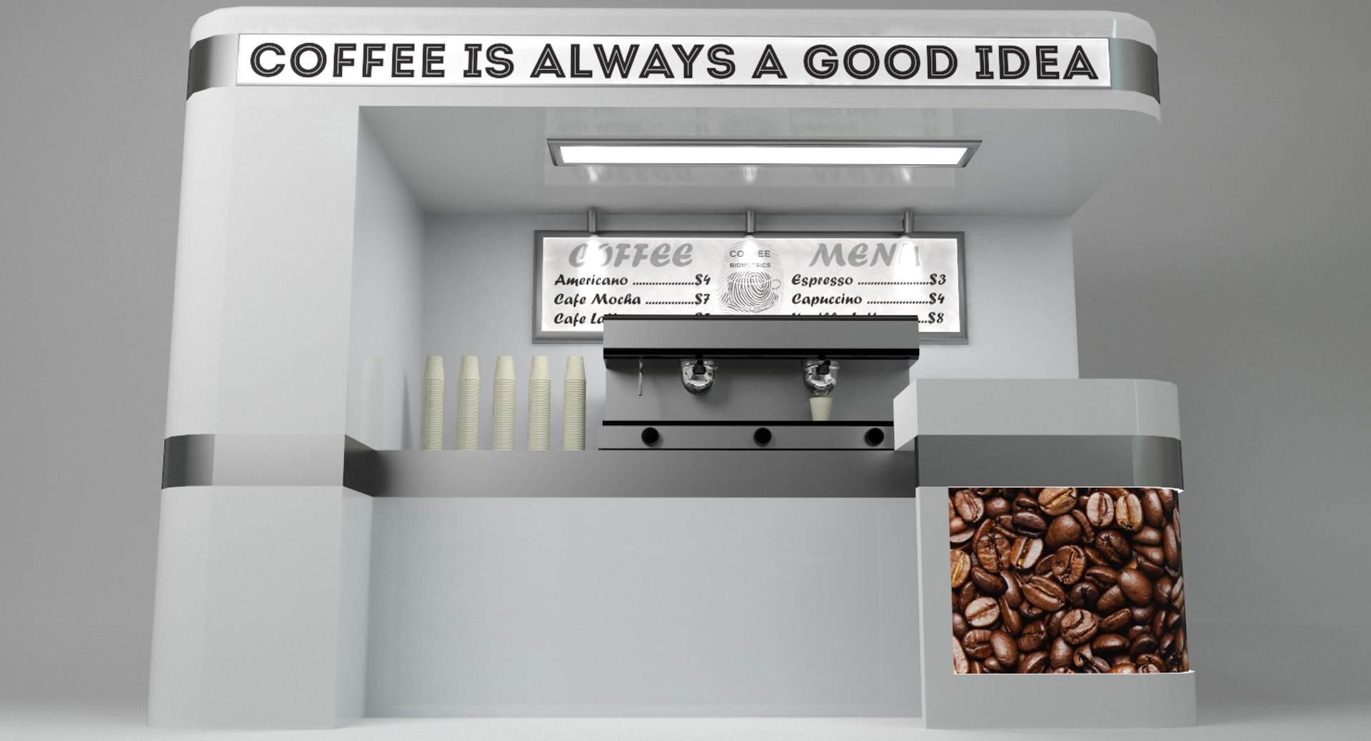 Coffee Sale Point 3D - TurboSquid 1364453