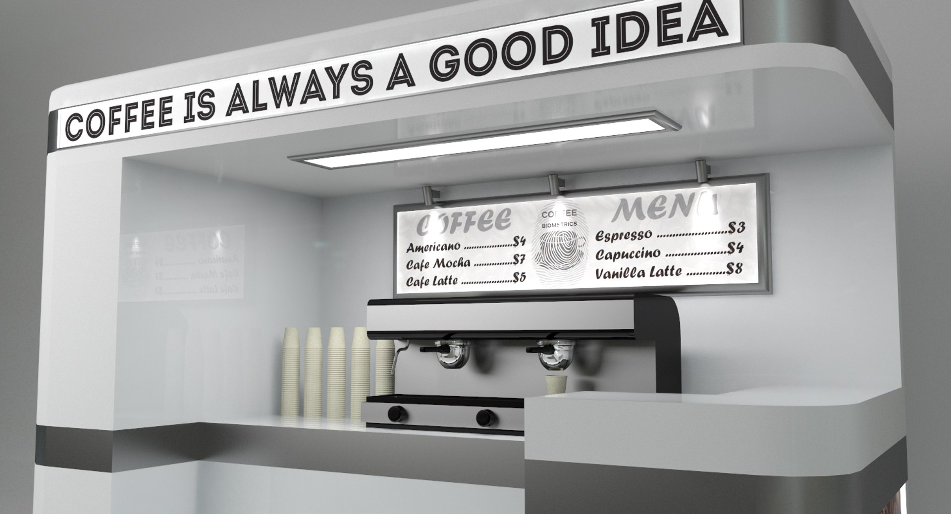 Coffee Sale Point 3D - TurboSquid 1364453