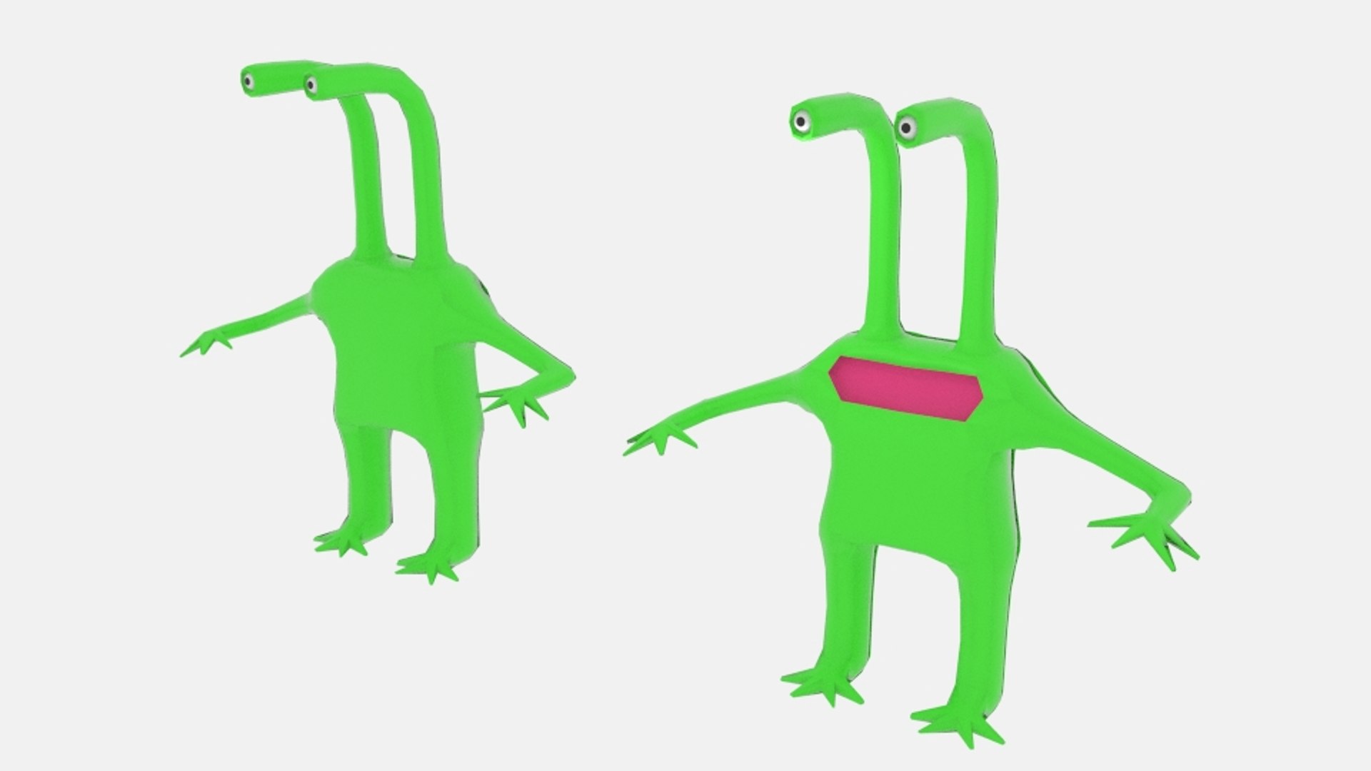 3ds long neck eye alien