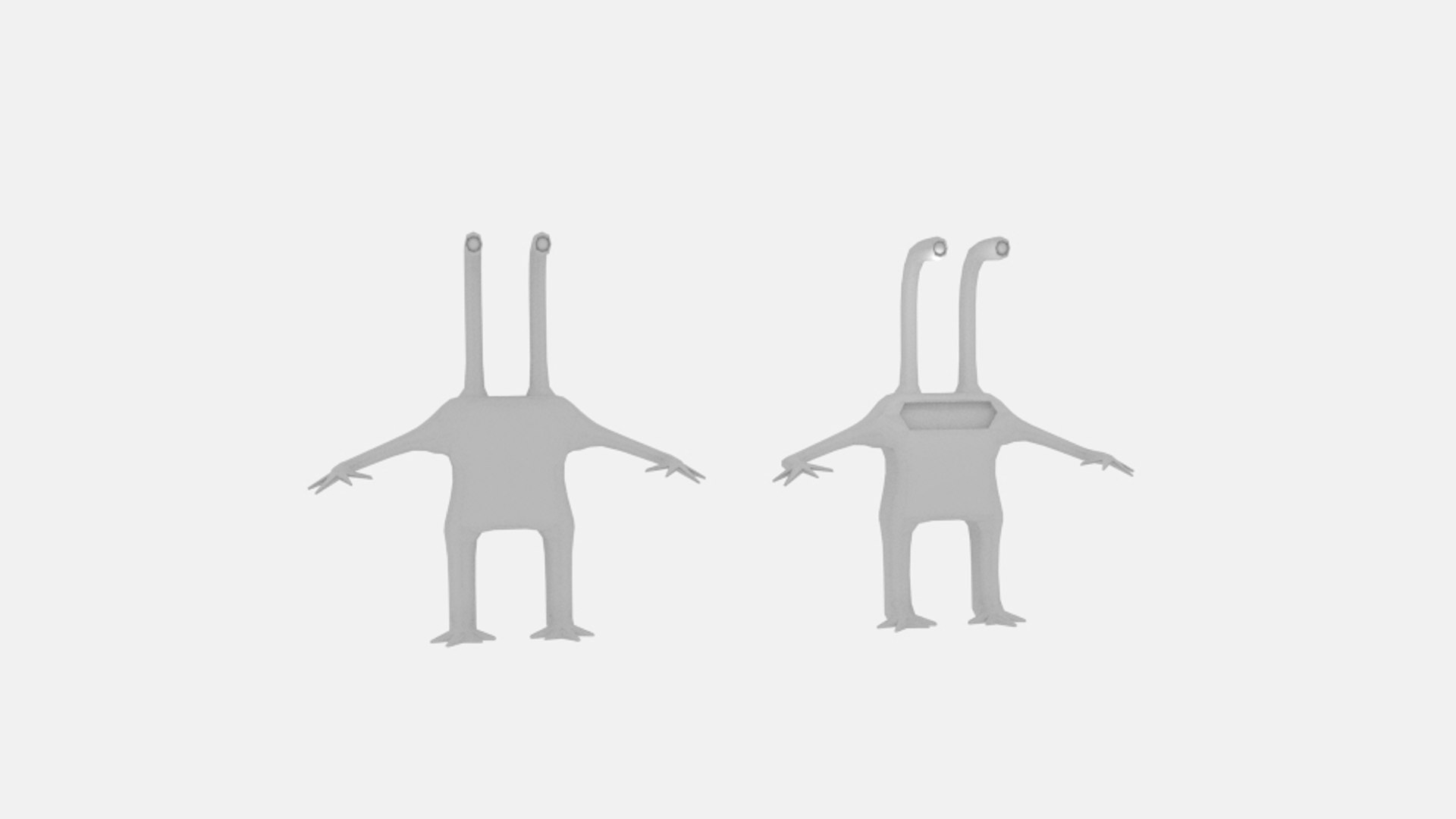 3ds long neck eye alien