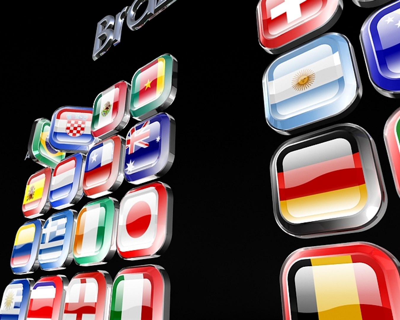 3d Model Of Flag Countries