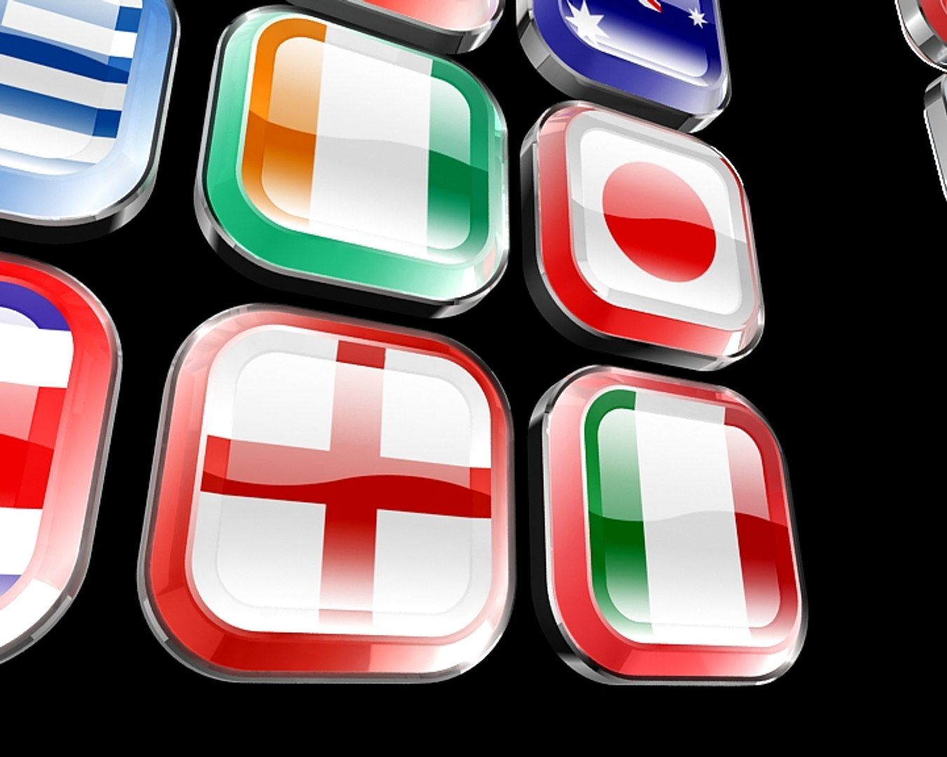 3d Model Of Flag Countries