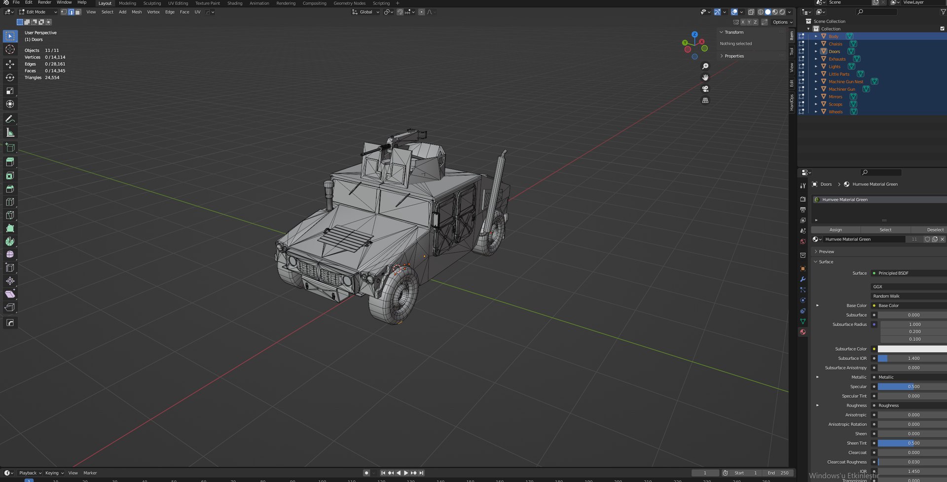 3D Model Humvee Green Army Vehicle 3D Model - TurboSquid 1886863
