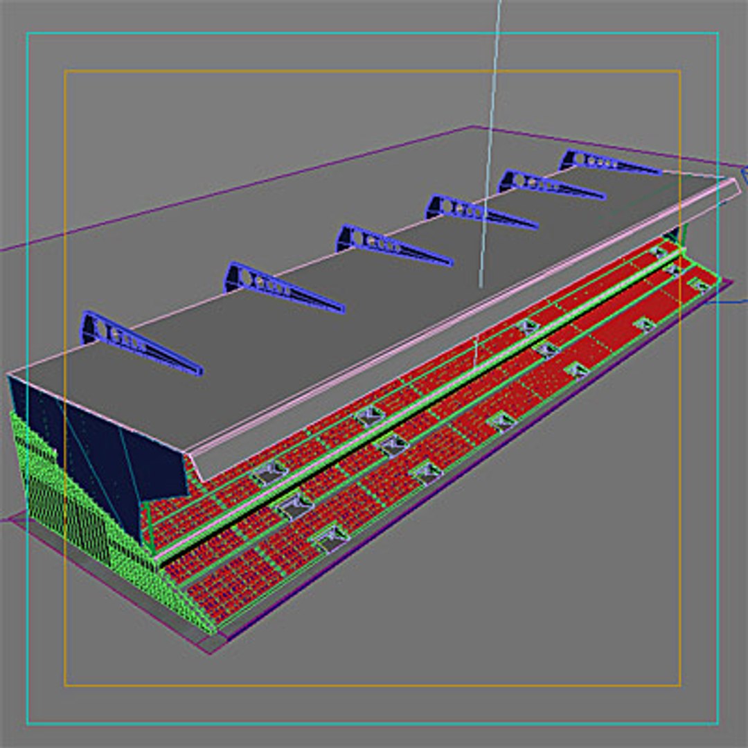 3d Model Of Stadium Grandstand Stand