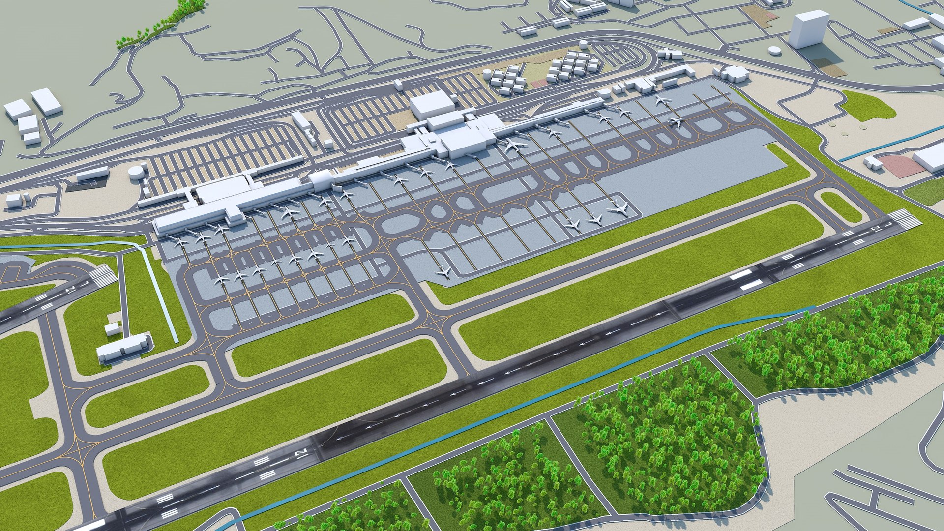 Simon Bolivar International Airport Caracas 3D Model - TurboSquid 2051779