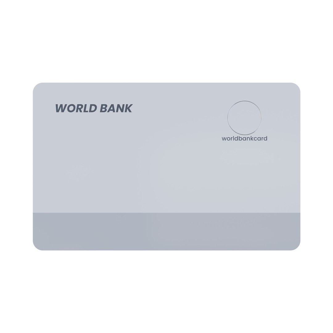 Minimalist Bank Card Black And White 3D Model - TurboSquid 2197213