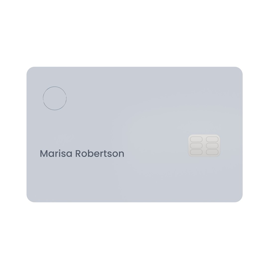 Minimalist Bank Card Black And White 3D Model - TurboSquid 2197213