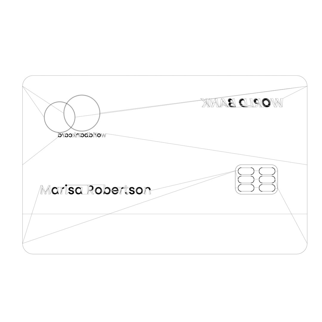 Minimalist Bank Card Black And White 3D Model - TurboSquid 2197213
