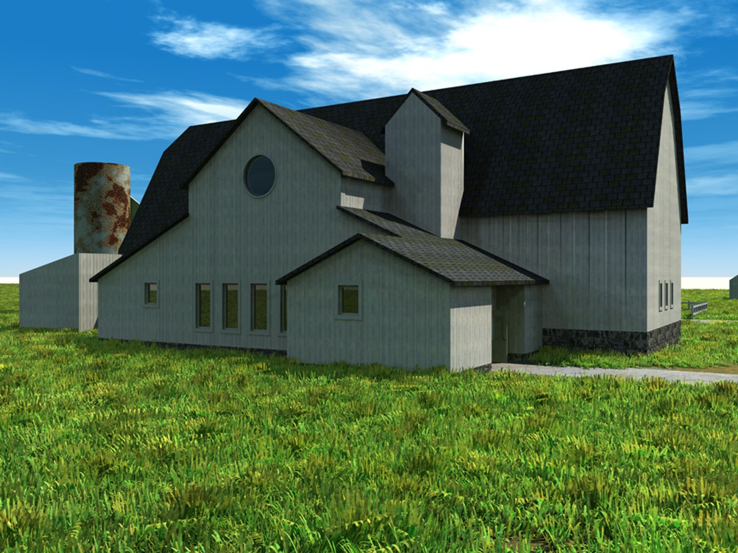 barn country rural 3d model