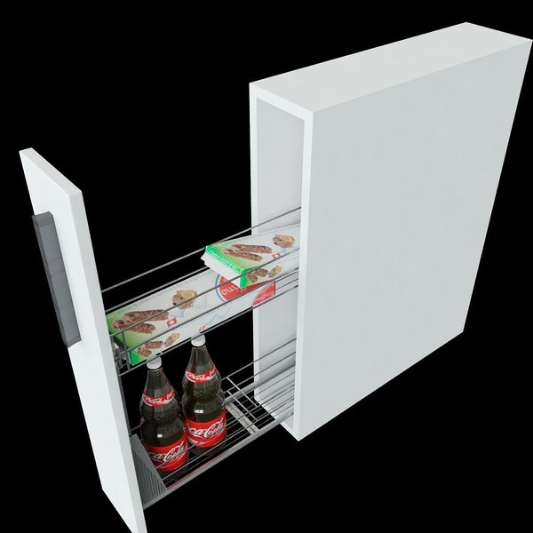 3d kitchen slider cabinet storages
