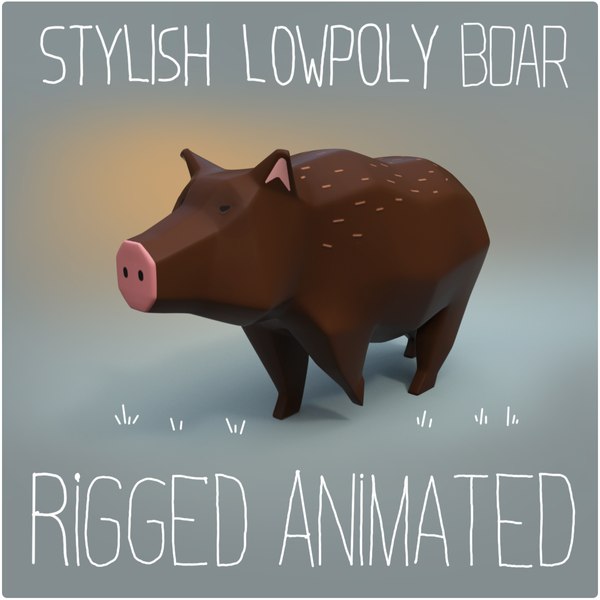 3D boar animation rigged - TurboSquid 1566221