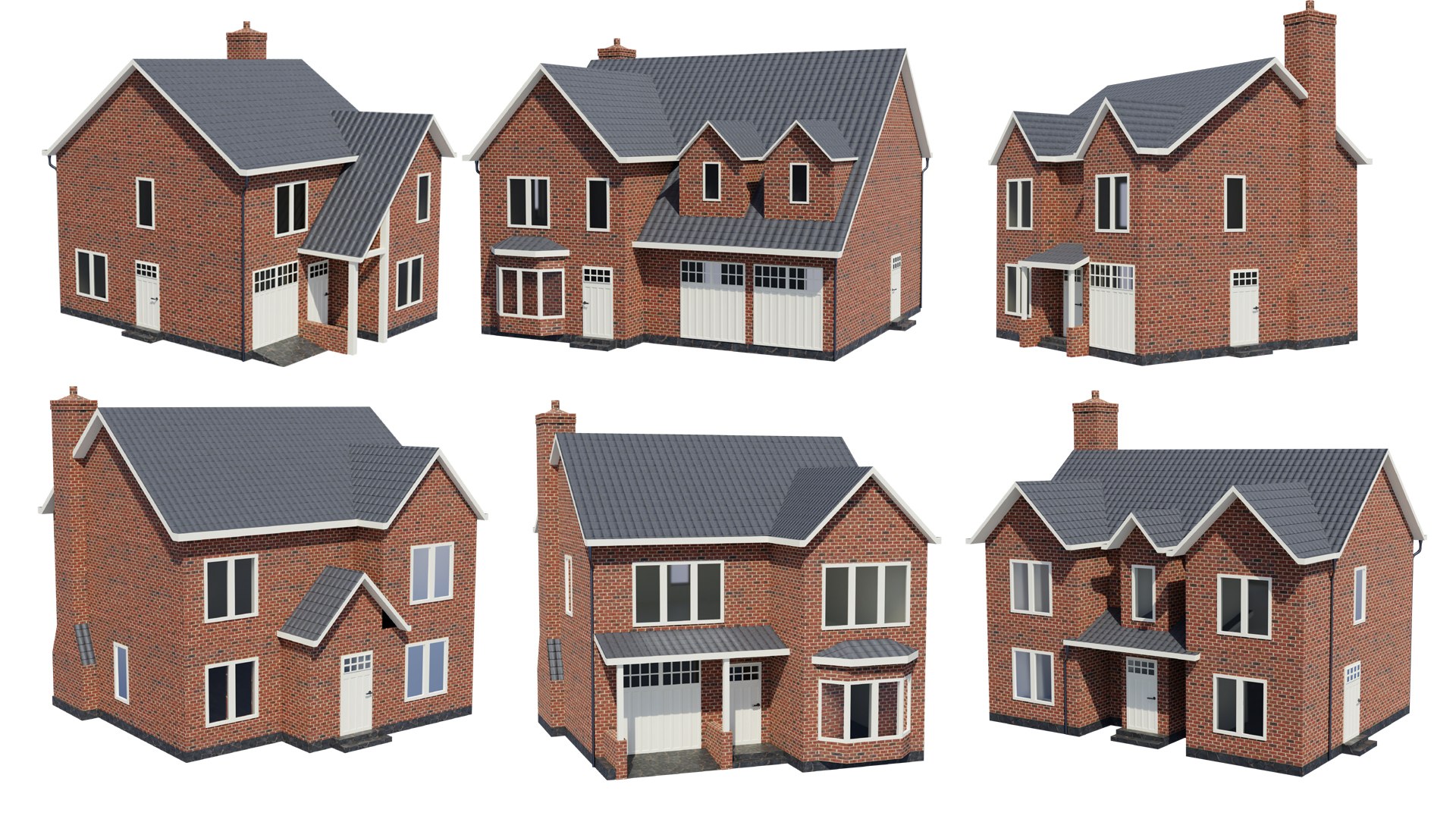 British House Design Collection 3D Model - TurboSquid 2131863