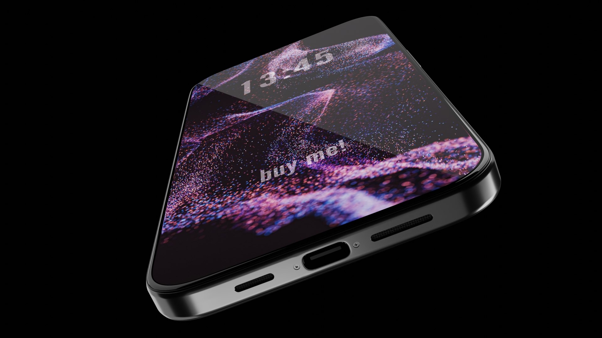 Generic smartphone 3d model with frameless modern screen 3D model ...