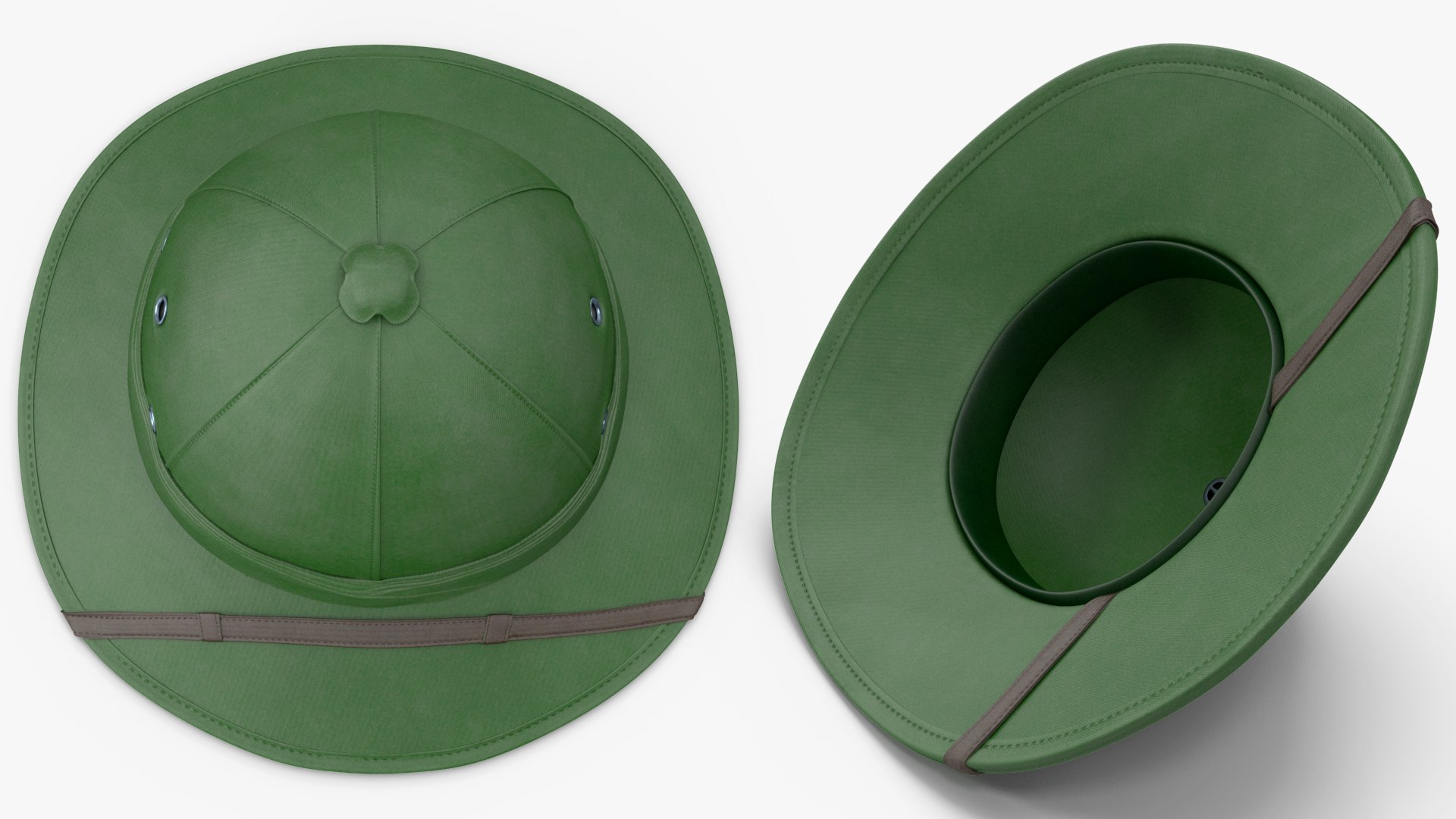 3D Pith Helmet Green Model - TurboSquid 2395934