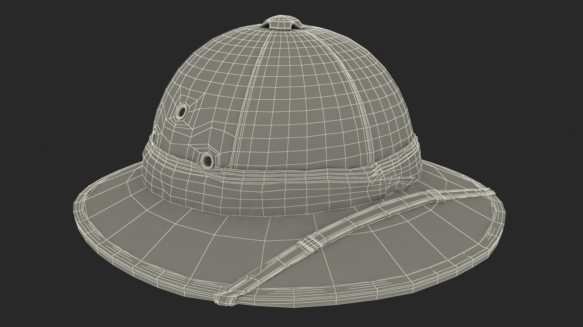 3D Pith Helmet Green Model - TurboSquid 2395934