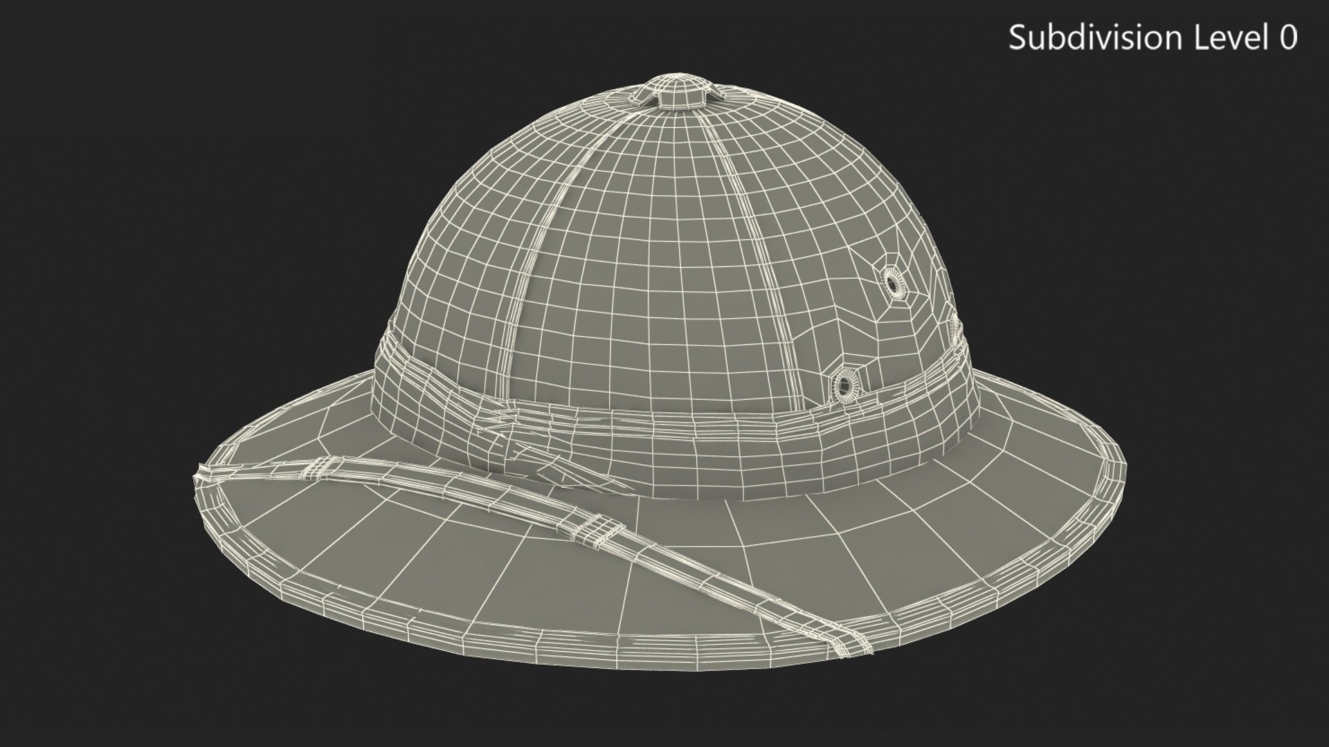 3D Pith Helmet Green Model - TurboSquid 2395934