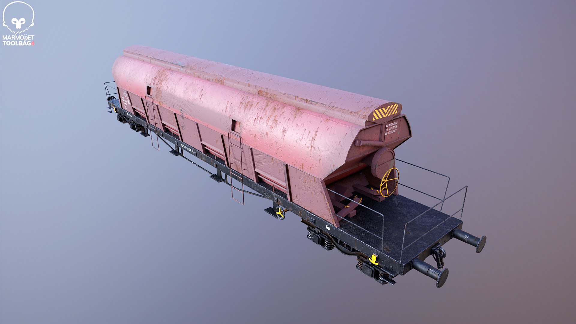 3D Model Rusted Tadds Bulk Cargo Railcar - TurboSquid 2240709