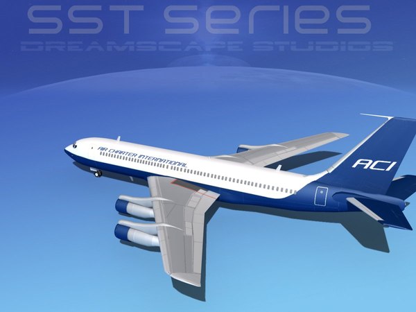 3d dxf 707-320 boeing 707